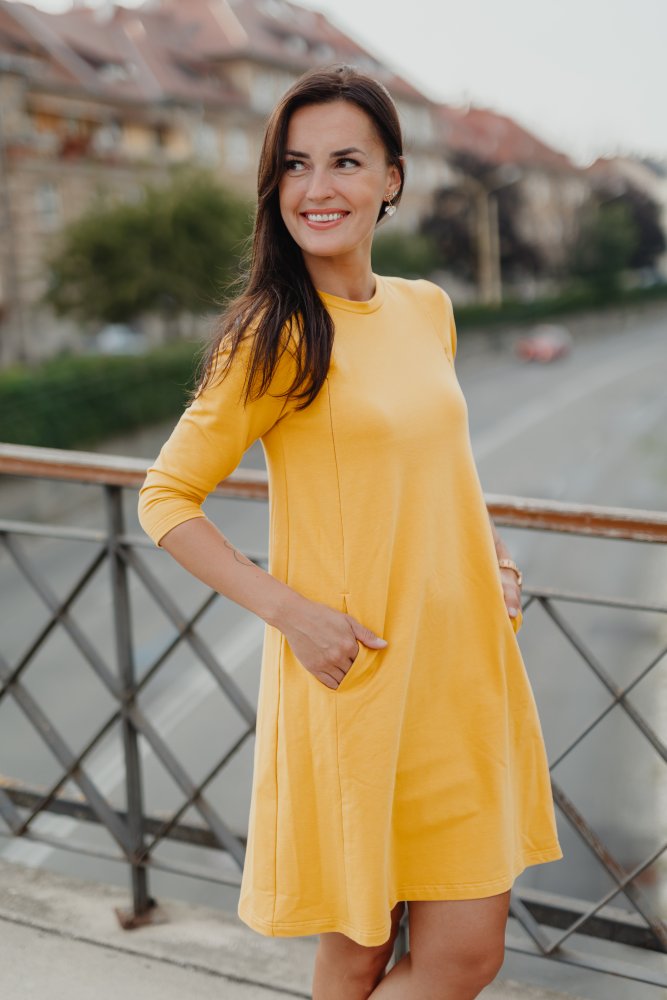 Šaty "Luna" Basic s 3/4 rukávom – Rôzne farby | Mexy